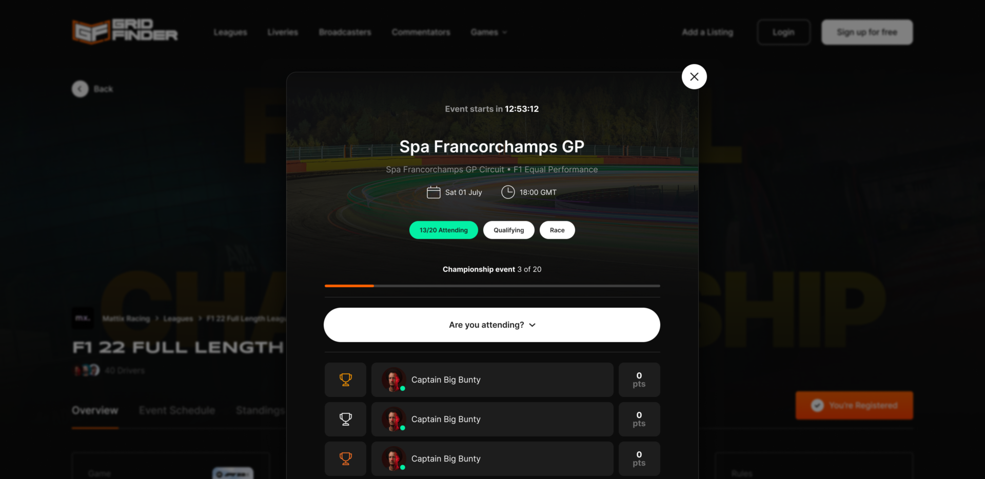 V3.2.0 | New Driver Dashboard and F123! - Grid Finder